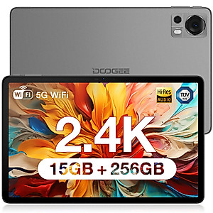 DOOGEE T20 Android Tablet,10.4'' 2K Tablet,15GB+256GB, Hi-Res Quad Speakers, Octa-core Gaming Tablet, 8300mAh Battery, 2.4G/5G WiFi Tablet Android 12, TÜV Low Bluelight, Split Screen