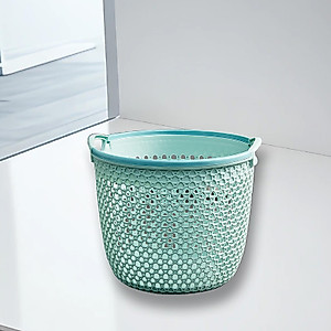 2 Pack Laundry Basket, Lightweight Laundry Hamper With Handle, Plastic Laundry Basket For Closet, Dorm, Laundry Room, Bedroom, Large Laundry Basket, Home Closet Clothes Basket (Blue)