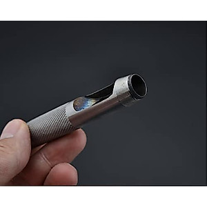 Edward Tools Harden Pro Hollow Hole Punch Set - 12 Piece Heavy Duty CRV Steel Punch Tool - Zipper Organizer and Punch Tools for Leather, Gasket, Grinder, Fabric - Small to Large Punch Sizes