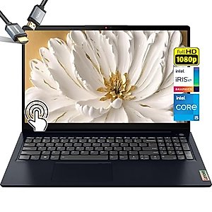 Lenovo IdeaPad 3i Laptop - 15.6" Full HD 1080p Touch Screen - Intel Core i5-1155G7-40GB Memory - 2TB SSD - Windows 11 Home - Abyss Blue – w/HDMI Cable