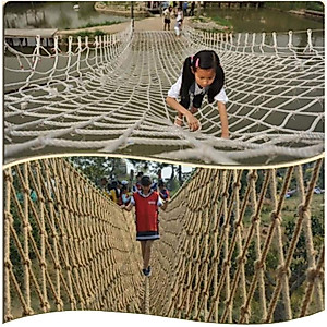 MBTY Rope Netting Heavy Duty Outdoor Railing Decor Hemp Rope Cargo Net Child Playground Climbing Netting Stair Fence Kids Swing Hammock Safety Net (Size : 23m(6x9ft))