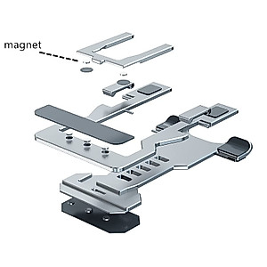 Cell Phone Stand, Fully Foldable,Aluminum Phone Stand with Non-Slip Anti-Scratch Pad Portable Ultra-Thin Phone Holder.Compatible with iPhone, iPad, Nintendo Switch, Tablets (7-13), All Phones Grey