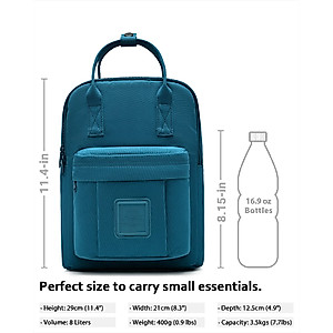 HotStyle BESTIE Mini Backpack Purse Small Bag with Multiple Pockets, Little Size Cute for Day Tirp, Travel & Everyday, Teal