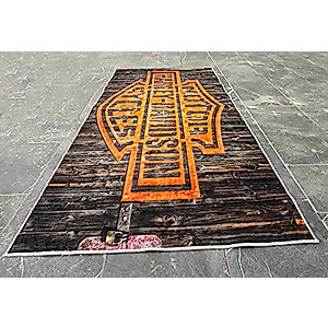 Generic Harley Rug, Area Rugs for Living Room, Bedroom Rug, Home Decor Rug, Harley Davidson Gifts, Carpet, Rug, Modern Rug, Popular Rug, Themed Rug Hrly14.3(47”x70”)=120x180cm, (47”x70”)=120x180cm