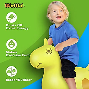 WALIKI Hopping Horse Hopper | Johnny The Bouncy Horse | Jumping Horse for Toddlers (Yellow)