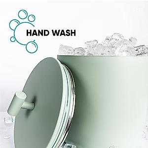 Simple Modern Vacuum Insulated Ice Bucket with Lid and Scoop | For Cocktail, Champagne, Wine, Beer, & Hosting | Stainless Steel 100oz Capacity for Large Parties | Rocks Collection | Midnight Black