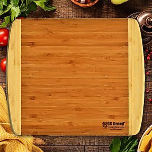 Grandpa Gift –PERSONALIZED Bamboo Cutting Board Custom Engraved Grillin Great Flippin Awesome Fathers Day Birthday Christmas Gift Best Grandpa Ever Papa Poppop Gifts Grandkids Grandchildren(11.5x13.5)