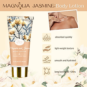 Home Spa Gift Basket, Bath Spa Kit for Women, with Body Lotion, Shower Gel, Bubble Bath, Body Scrub, Bath Salt, Bath Bomb, Bath Gift Set for Mother, Wife Her, with Magnolia and Jasmine Scent