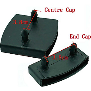 XIAONAN 24Pcs 55mm x 9mm Plastic Bed Slat Cover Replacement Holder Caps for Holding Securing Wooden Slats Bed Base (12pcs End Caps + 12pcs Centre Caps)