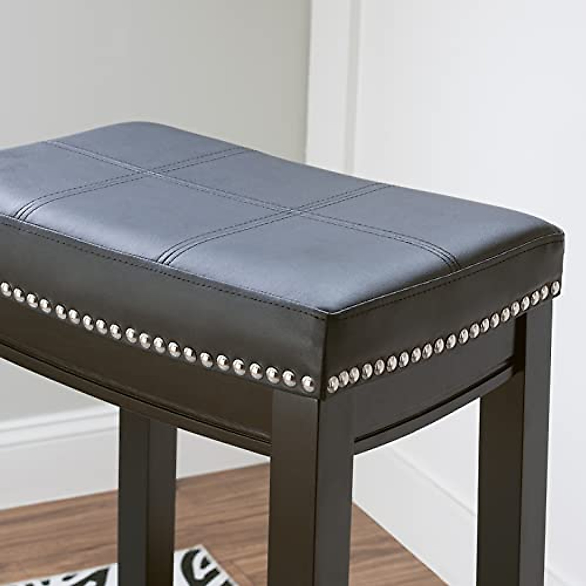 Linon Claridge Bar, Black Stool, 32" X 18.75" X 13"