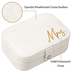 Bridal Shower Gift Travelling Jewelry Box Mrs. Bride to Be for Future Mrs Bachelorette Engagement Present