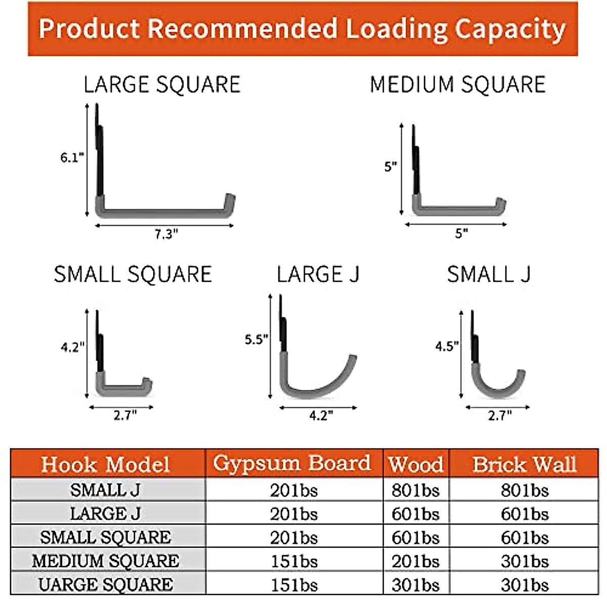 NETWAL Garage Hooks Heavy Duty 12 Pack, Steel Wall Mount Utility Double Hooks ＆Tools Hangers for Organizer,Ladders,Bicycles,Garden Tools-Orange