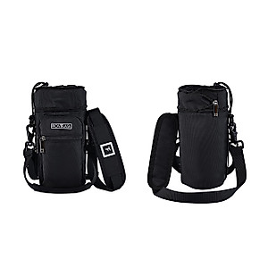 IRON °FLASK Carrier, Holder, Sleeve - Fits Insulated Stainless Steel Sports Water Bottle, Adjustable Shoulder Strap, Holder Bag Case Pouch Cover 32-40 Oz