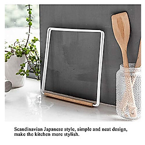 Jitejoe Home Kitchen Countertop Dishcloth Drying Rack, 3 Arms Folding Dishcloth Holder, Hand Towel Stand Rack, White Dishcloth Storage Rack Size 10.83 x 0.98 x 9.84 Inch (White Folding Rag Rack)