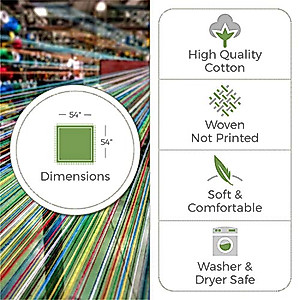 Pure Country Weavers State of Michigan Lap Square Blanket - Gift Tapestry Blanket Throw Woven from Cotton - Made in The USA (54x54)