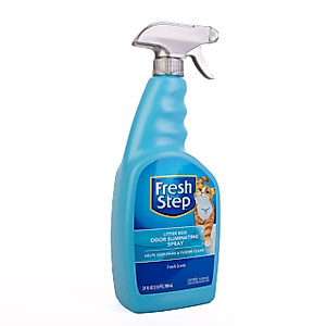 Fresh Step Cat Litter Box Odor Eliminating Spray | Cat Deodorizer Spray for Litter Box | Odor Neutralizing Cat Spray Cat Product for All Cat Litter | 24 Ounces