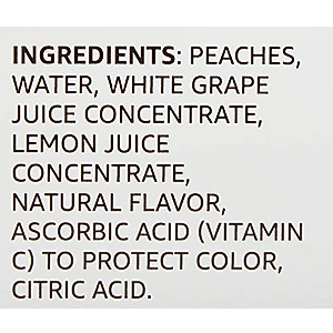 Amazon Brand - Happy Belly Fruit Bowls, Yellow Cling Diced Peach in 100% Juice, 4 Count, 4 Ounce Bowls