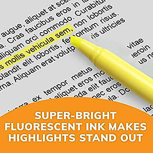 BIC Brite Liner Highlighters, Chisel Tip, 24-Count Pack of Yellow Highlighters, Ideal Highlighter Set for Organizing and Coloring