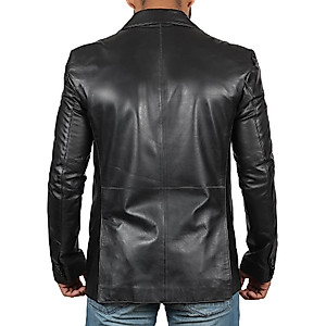 Decrum Black Leather Jacket - Fall Jacket [1500566] | Blazer, XXL