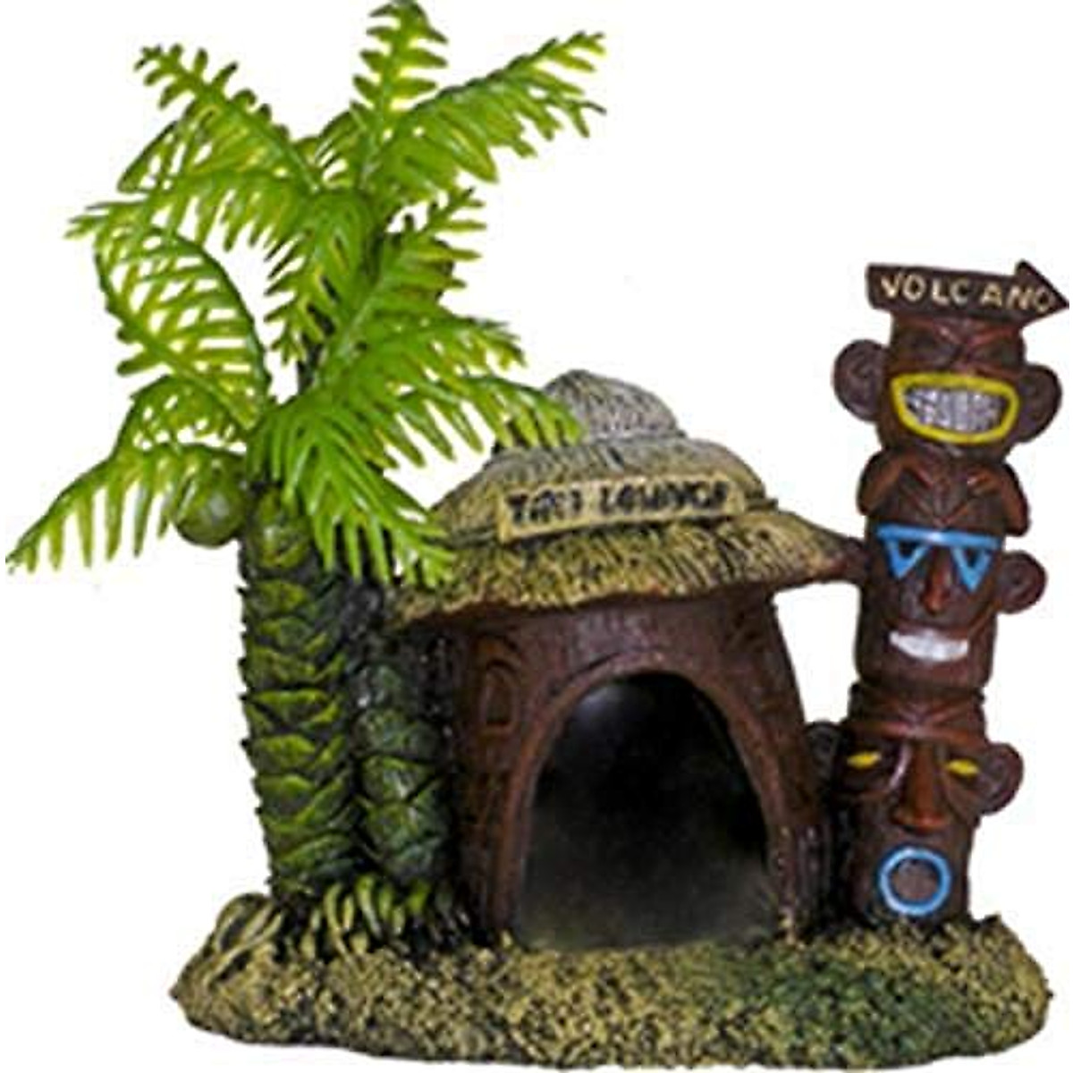 Blue Ribbon 006062 Exotic Environments Betta Hut with Palm Tree, B00FKVFK6I, Multi