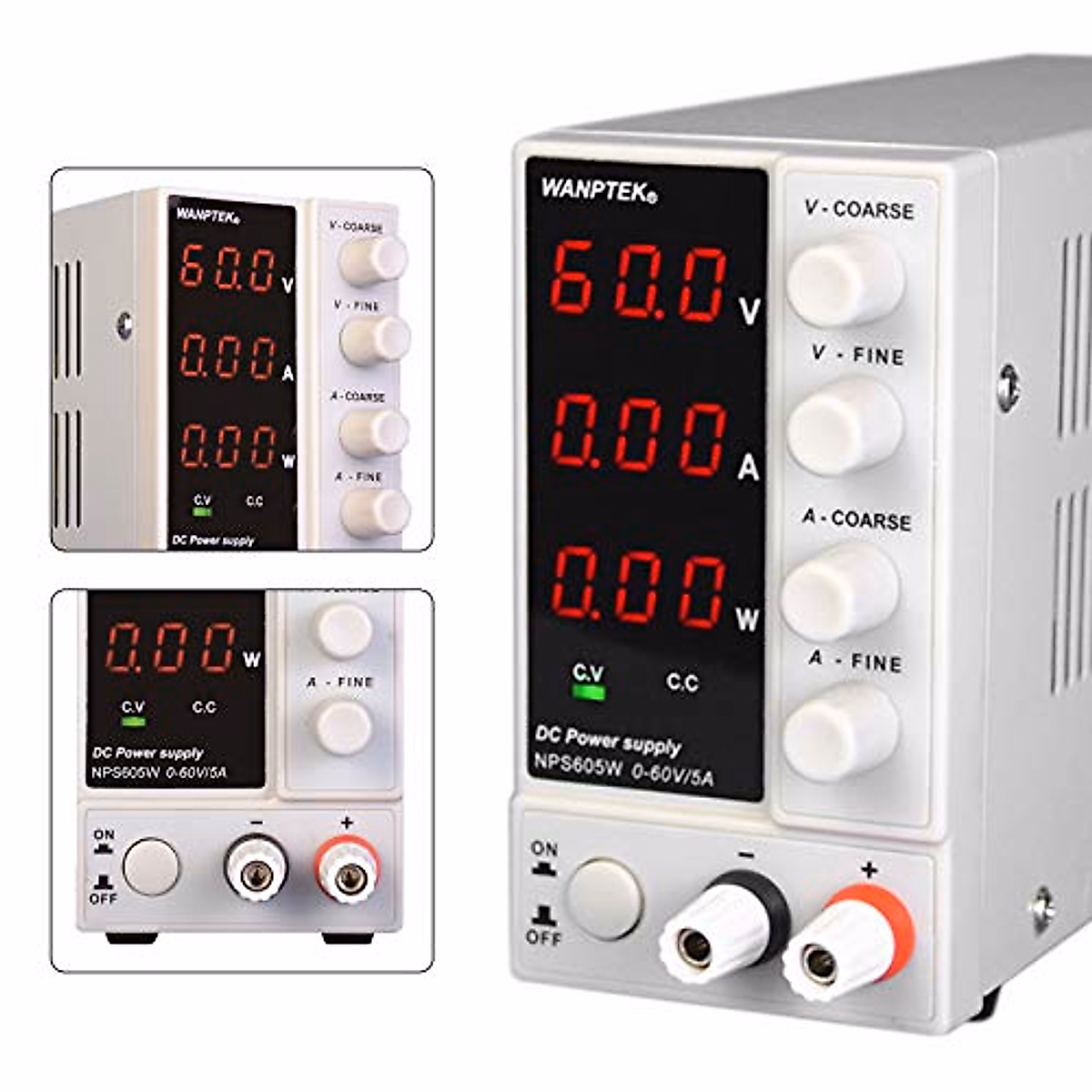 DC Power Supply Adjustable Digital 110V 0-60V 0-5A Regulate Output (NPS605W)