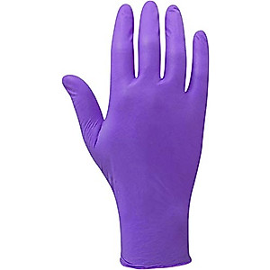 Halyard Health 50602 Safeskin Nitrile-Xtra Exam Gloves, 12" Length, Medium, Purple (Pack of 50)