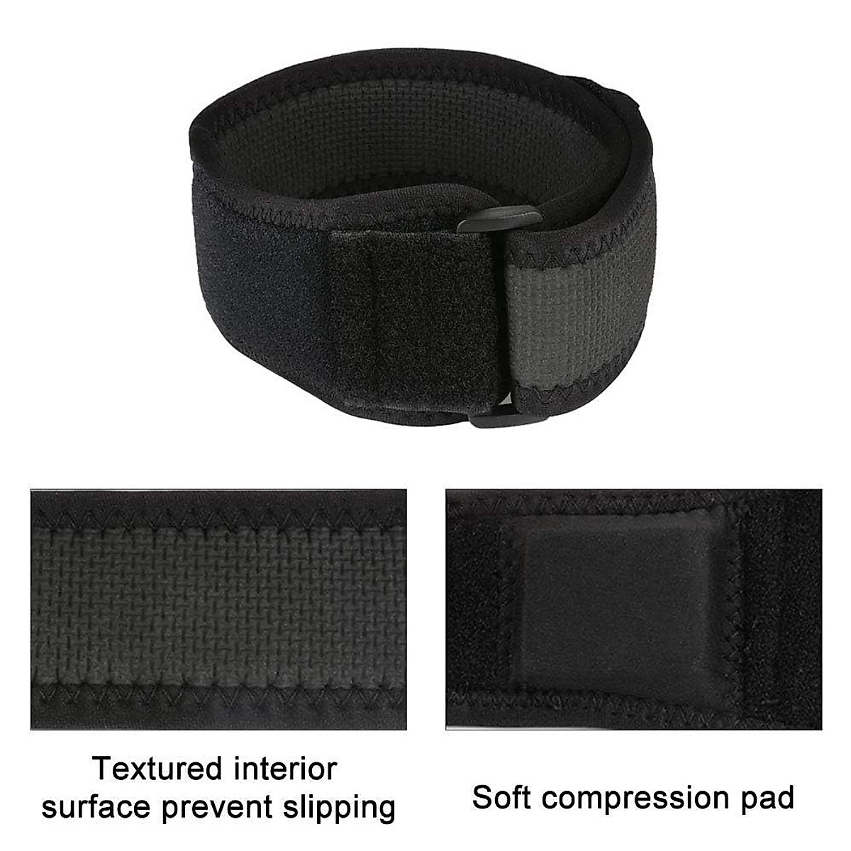 supregear IT Band Strap, Adjustable Iliotibial, Knee, Thigh, Hip & ITB Syndrome Compression Wrap Support, Breathable Patellar Tendonitis and Osgood Schlatters Stabilizer Brace for Men and Women