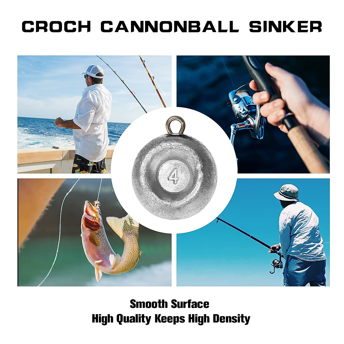 Croch Disc Sinkers Fishing Weights for Saltwater 1oz 2oz 3oz 4oz