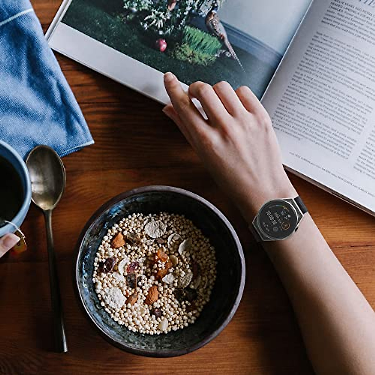 kwmobile Case Compatible with Huawei Watch GT Runner (Set of 2) - Smart Watch/Fitness Tracker Cover - Black/Transparent