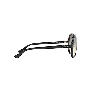 Ray-Ban RB4125 Cats 5000 Sunglasses + Vision Group Accessories Bundle (Black/Clear Gradient Blue (601/3F))