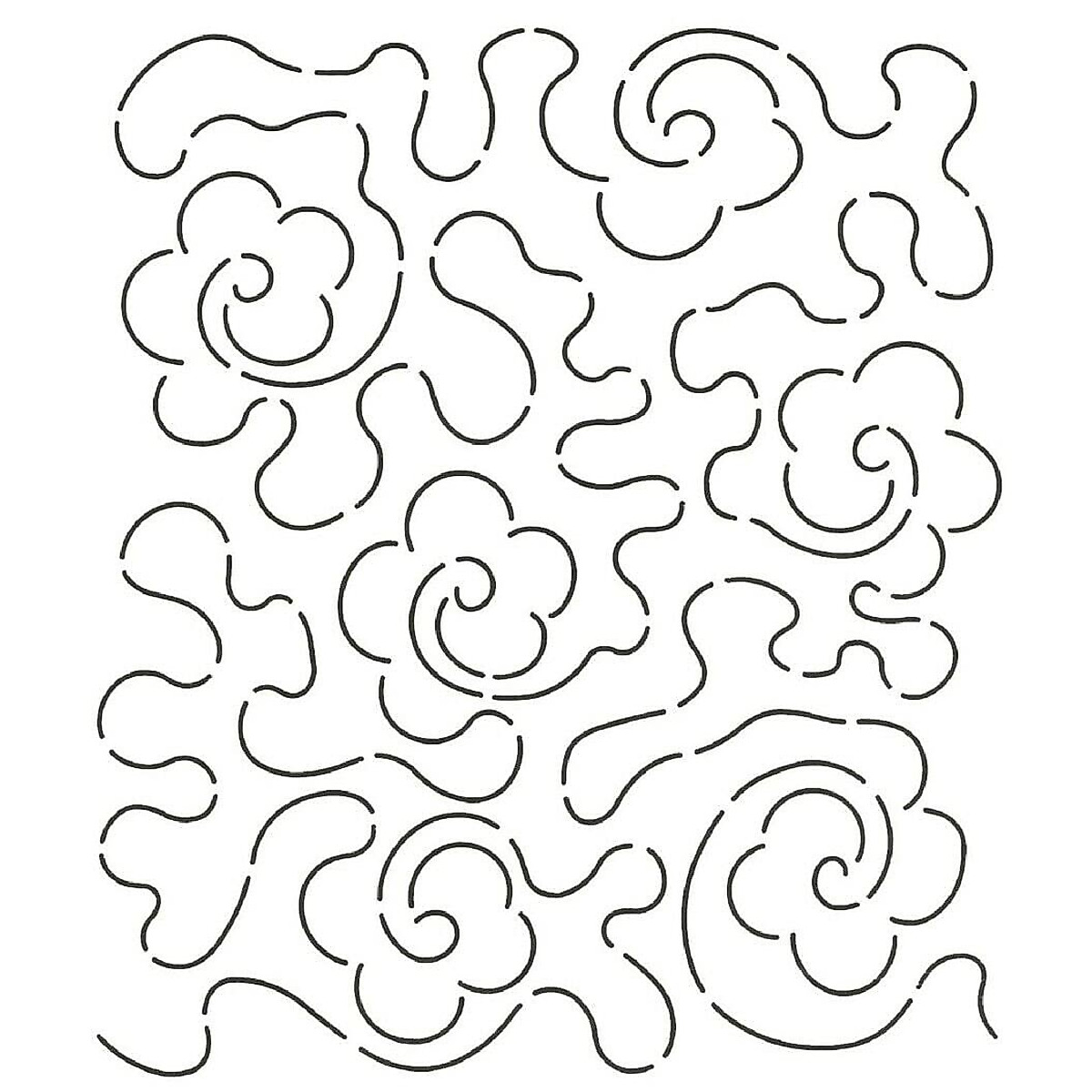 Quilting Stencils for Machine and Hand Quilting - 2 Quilting Stencils for Background Patterns - Rose Stipple, Heart Stipple Plastic Quilt Stencil Set with Guide