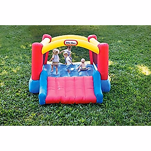 Little Tikes Jump 'n Slide Inflatable Bouncer Includes Heavy Duty Blower With GFCI, Stakes, Repair Patches, And Storage Bag, for Kids Ages 3-8 Years