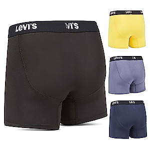 Levi's Mens Underwear 4 Pack Microfiber Boxer Briefs for Men Super Soft
