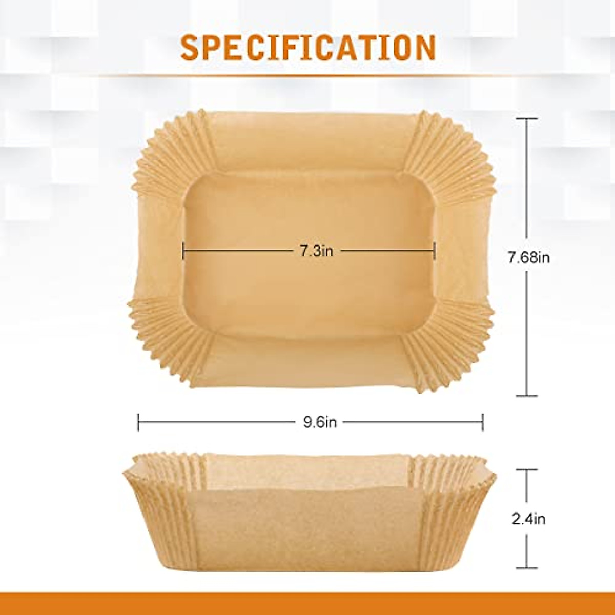 AIEVE Air Fryer Paper Accessories for Dual Basket Air Fryer, 100Pcs Non-Stick Air Fryer Liners Disposable Compatible with Ninja 2-Basket Air Fryer, Instant Vortex Plus XL 8-quart Dual Basket Air Fryer