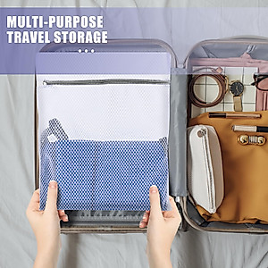 AZRDXSD 2Pcs Laundry Bags, Delicate Honeycomb Mesh Laundry Bag, Home Laundry Supplies, Clothes Laundry Mesh, 16 * 20 Inch Clothes Washing Bag for Washing Machines, Travel Storage and Organization Bag