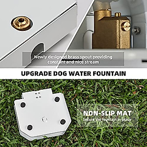 Outdoor Dog Water Fountain Step On, Dog Sprinkler Paw Activated Drinking, Dog Water Fountain with Hose, Easy to Use Pet Drinking Dispenser, Outdoor Fresh Cool Water for Dogs