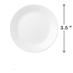Melamine Plastic Soy Dipping Sauce Dishes, White, Small, Pack of 10, 3.5"