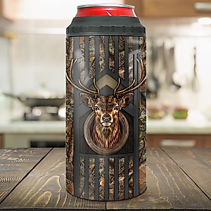 winorax Deer Hunting Tumbler 4-in-1 Can Cooler Hunter Gifts For Men Hunters Stainless Steel 16oz Thermos Insulated Tumblers Travel Coffee Mug Cup With Lid Cups Gift For Men Women Dad Papa