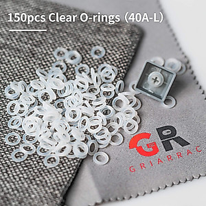 Griarrac Mechanical Keyboard O Ring Switch Dampener with Keycap Puller Remover Brush Accessory Bag, for Cherry MX Kailh Box Gateron 40A-L (150pcs)