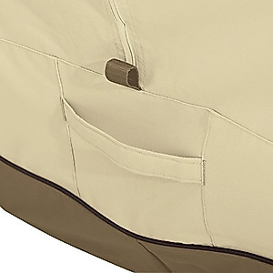 Classic Accessories Veranda Water-Resistant 60 Inch Patio Cushion and Cover Storage Bag, Patio Furniture Covers, Pebble/Bark/Earth