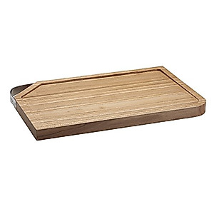 Rosle 15033 Cutting Board with Stainless Steel Handle, Wood, Natural, 48 x 32 x 3 cm