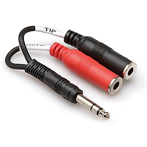 HOSA 1/4" TRS to Dual 1/4" TS Stereo Breakout Cables (2-Pack)