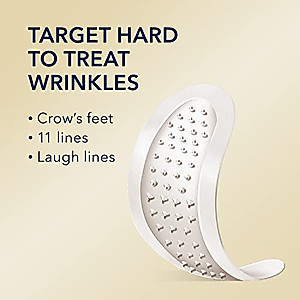 RoC Retinol Correxion Deep Wrinkle Non-Invasive Targeted Patches with Hyaluronic Acid + Firming Peptides for Forehead and Between Eyes, 3 Pouches of 2 Patches Each + 1 Packette of Eye Cream
