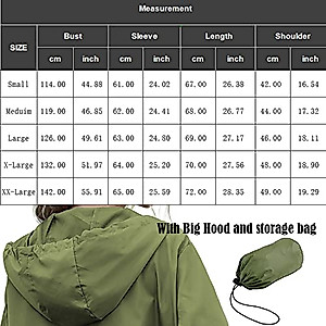 Lightweight Rainwear,Waterproof Active Outdoor Cycling Hiking Rain Jacket Army Green XL