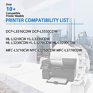 NineLeaf Compatible Toner Cartridge Replacement for Brother TN227 TN-227 TN-227BK TN227BK Work with HL-L3230CDN HL-L3290CDW DCP-L3550CDW MFC-L3770CDW HL-L3210CW Printer (1 Pack Black)