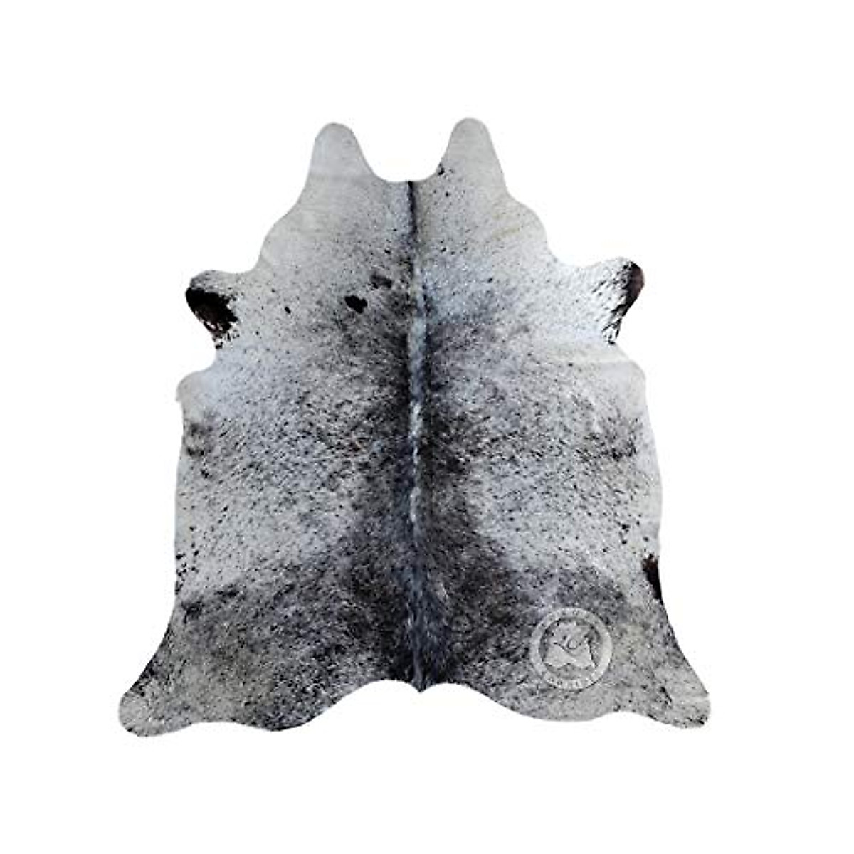 Genuine Salt and Pepper Cowhide Rug Large 6 x 7 ft. 180 x 220 cm