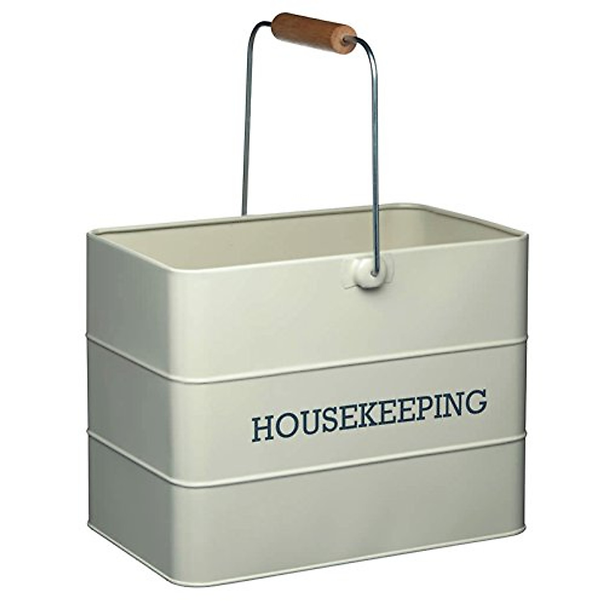 KitchenCraft Living Nostalgia Metal Cleaning Caddy, 33 x 21 x 26 cm - Antique Cream