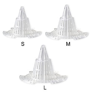 æ— 36Pcs Plastic Flower Pot Hole Mesh Pad, 2/3/4 inch Cone Shaped Plant Pot Bottom Grid Mat Plant Drainage Hole Screens for Prevent Soil Loss