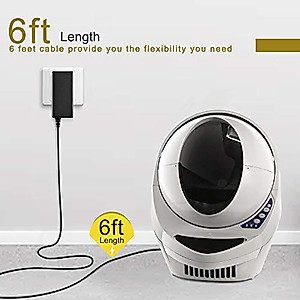Omilik 15V AC Adapter Charger Replacement for Litter-Robot II 2 Bubble,Classic,III 3 Open Air Power Supply Litter-Robot III Open Air Self Cleaning Litter Box Power Cord