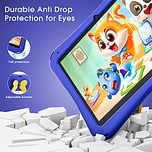 SGIN 10 Inch Tablet for Kids, Android 12 Kids Tablet with Kids Case, 2GB RAM 64GB ROM, 5000mAh, 1280 * 800 Display, Dual Camera, WiFi, Educational Games, Yellow Butterfly Handle